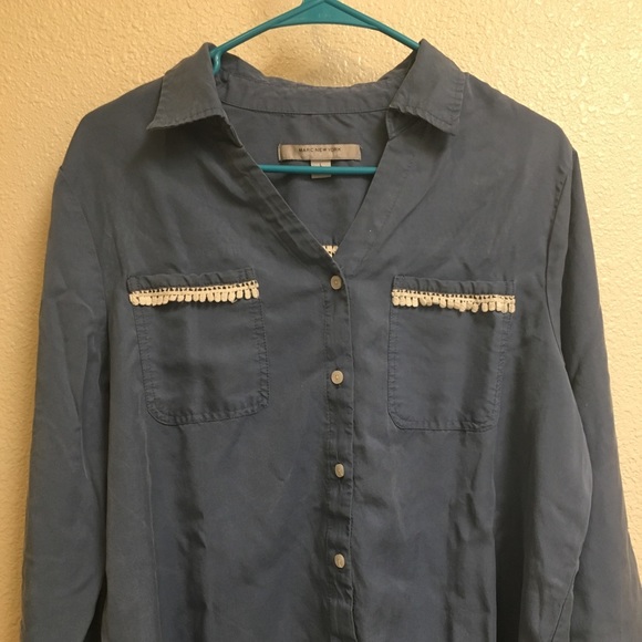 Andrew Marc | Tops | Marc New York Denim Shirt | Poshmark